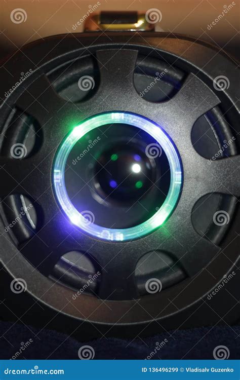 Musical Portable Speaker With Remote Control Bass Buffer Led Color Music Stock Image Image Of