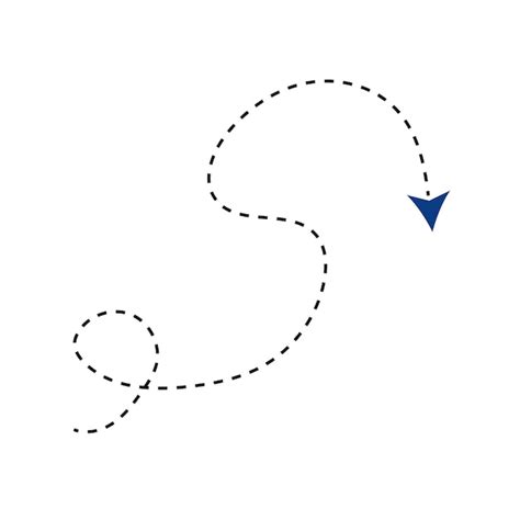 Premium Vector Dotted Line Long Arrow