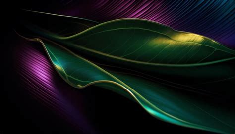 Premium Photo Green Leaf In The Dark