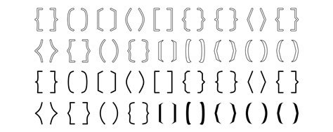 Bracket Set Vector Collection Isolated On White Backgroundbracket Sign Vector 11532954 Vector