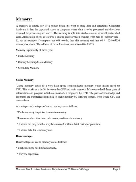memory pdf computer data storage random access memory