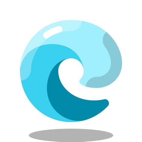 Microsoft Edge Icon In Ios Style