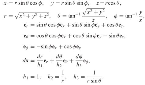 笛卡尔坐标系、圆柱坐标系和球面坐标系中的控制方程和向量运算 哔哩哔哩