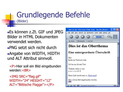 ppt einführung in html hypertext markup language powerpoint