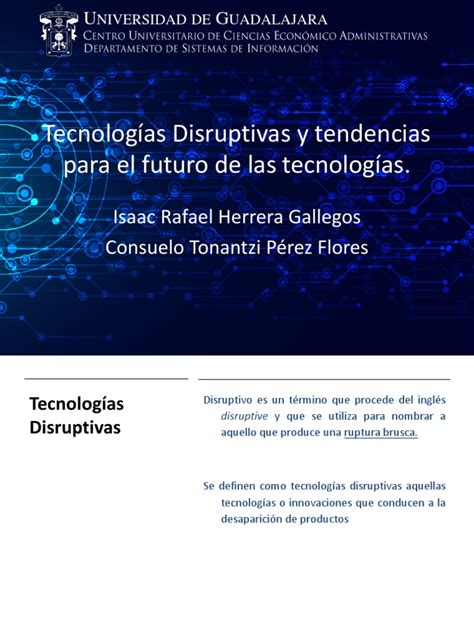 Tecnologías Disruptivas Y Tendencias Pdf