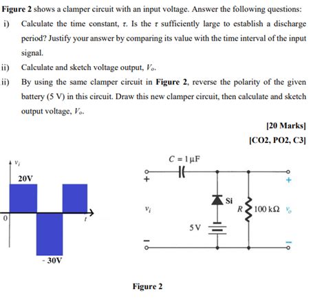 Solved Figure 2 Shows A Clamper Circuit With An Input