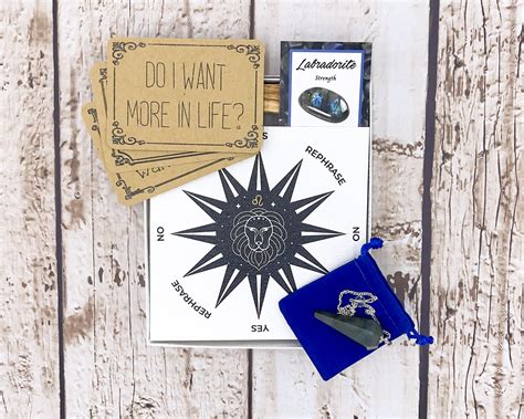 Leo Pendulum Set Pendulum Dowsing Mat Set Pendulum Mat Set Pendulum Starter Kit Dowsing Kit