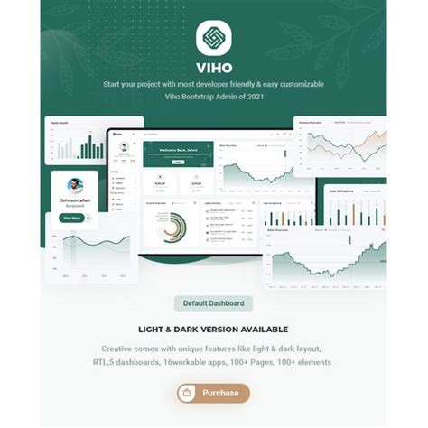 Jual Bootstrap 5 Viho V10 Admin Dashboard Template Html Laravel