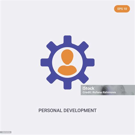 2 Color Personal Development Concept Vector Icon Isolated Two Color Personal Development Vector
