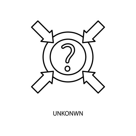 Unknown Concept Line Icon Simple Element Illustration Unknown Concept Outline Symbol Design