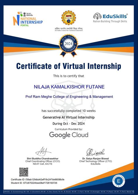 Generativeai Eduskills Internshipcompletion Aicteinternship