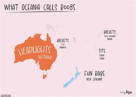 Fun Maps Reveal The Most Used Nicknames For Breasts Around The World