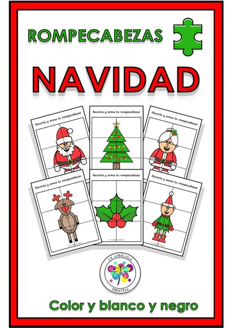 Rompecabezas X 6 Navidad Personajes Diciembre Puzzle Armar Profesocial