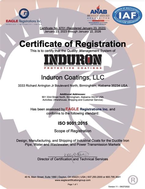 Iso 9001 Certification Process Induron