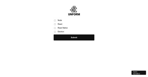 Unform Checkbox Codesandbox