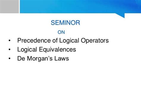 Discrete Mathematics Precedence Of Logical Operators