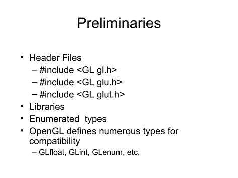 Open Graphics Library Ppt