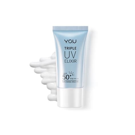 You Triple Uv Elixir Light Sunscreen Gel Spf50 Pa 30ml 3830 ครีมกันแดดสูตรน้ำ ทริปเปิ้ล