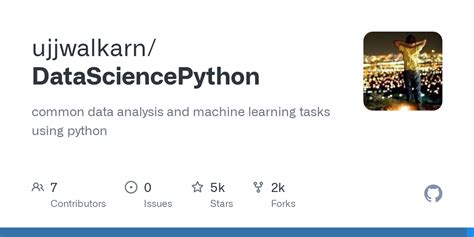 GitHub Ujjwalkarn DataSciencePython Common Data Analysis And Machine