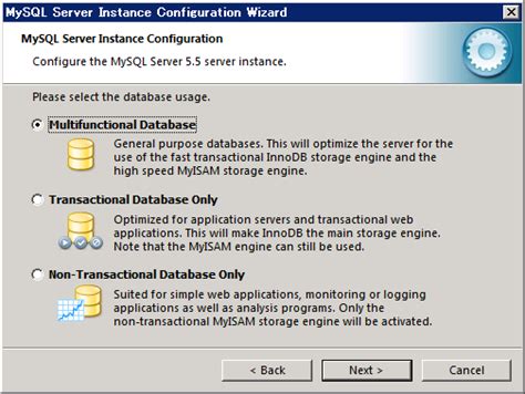Mysqlの初期設定 設定ウィザードによるmysql Community Database Server の設定 Mysql 操作方法