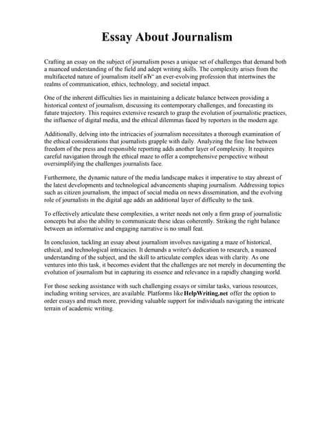 Essay About Journalism Life Chiropractic College West Pdf