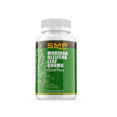 Private Label Moringa Oleifera Leaf 800mg Vegetable Capsules
