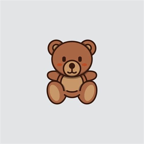 Cute Teddy Bear Vector Design 20687541 Vector Art At Vecteezy