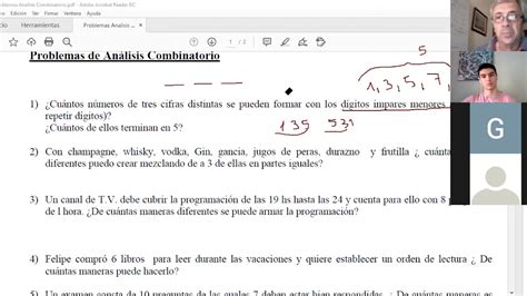 21 Video Clase Martes 10 De Noviembre Análisis Combinatorio Youtube