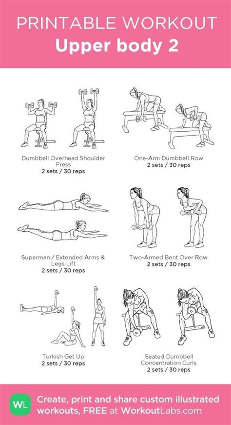 Printable Upper Body Workout Plan For Women