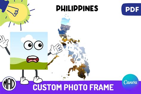 Philippines Map Canva Photo Frame In Pdf Graphic By Marina Art Design