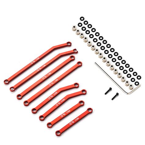 1 24 Axial Scx24 Gladiator High Clearance Linkage Set Upgrades Red