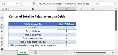 Contar El Total De Palabras En Una Celda Excel Y Google Sheets
