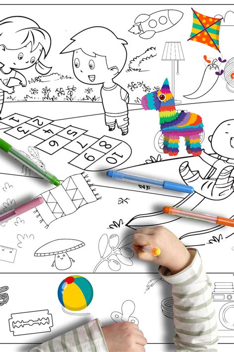 Saklı Nesneler Hidden Object Dev Boyama Kağıdı Boyama Rulosu Büyük Boy