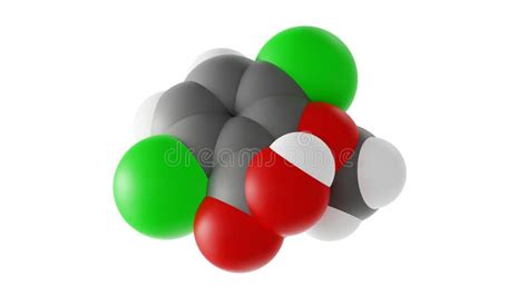 Dicamba Molecule Herbicide Molecular Structure Isolated 3d Model Van Der Waals Stock