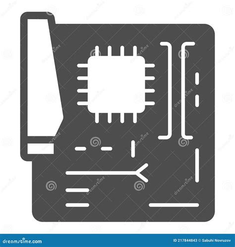 Motherboard Solid Icon Pcrepair Concept Motherboard Vector Sign On White Background
