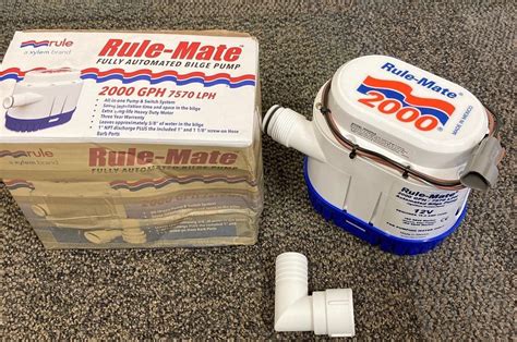 FS Rule Mate RM2000A Automatic Bilge Pump 2000 GPH 12 Volt DC 8 4