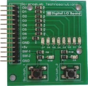 ScienceLab Technosolutions Channel Digital Output LED And Channel Digital Input Switch