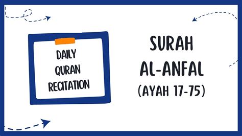 Quran Recitation Surah Al Anfal Ayat 17 75 Daily Sunnah 20230817
