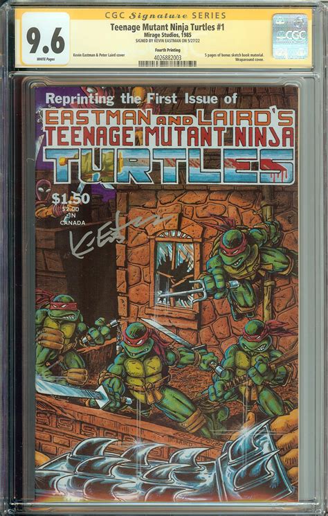 Teenage Mutant Ninja Turtles 1 Ss Cgc 96 Auto Kevin Eastman Comics