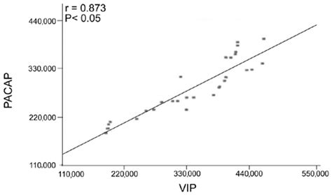 Correlation Of Pituitary Adenylate Cyclase Activating Polypeptide