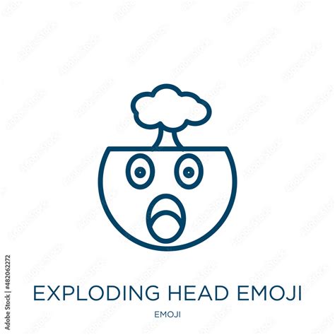 Exploding Head Emoji Icon From Emoji Collection Thin Linear Exploding Head Emoji Head