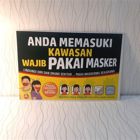 Jual Poster Kawasan Wajib Pakai Masker Wajib Pakai Masker Poster My XXX Hot Girl