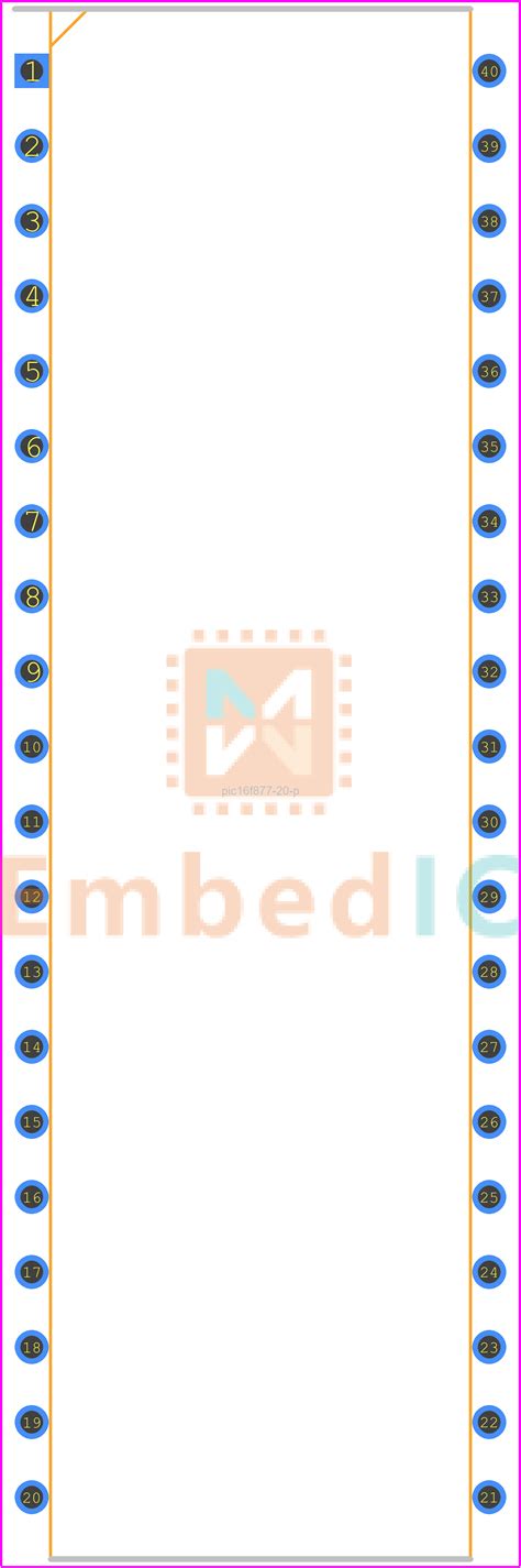 Pic16f877 20p Microchip 8bit Mcu Embedic