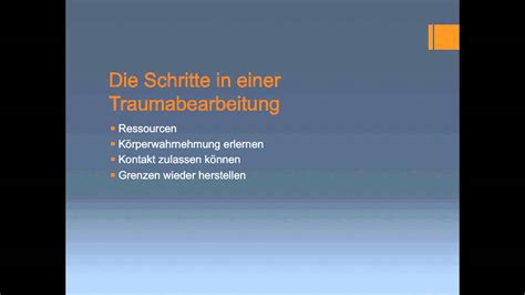 Körperorientierte Traumatherapie und ihre Besonderheiten