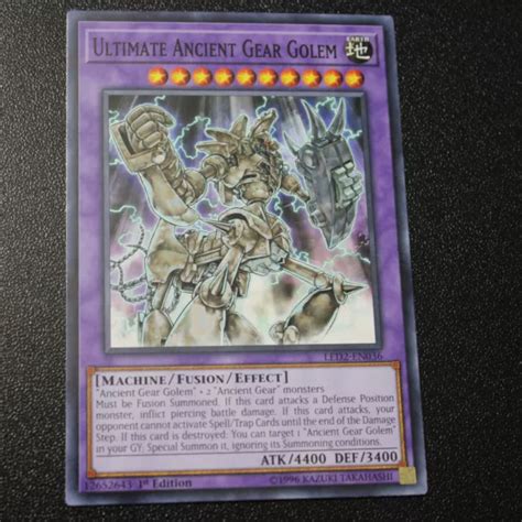 YU GI OH Ultimate Ancient Gear Golem LED EN Common St Edition Card PicClick CA
