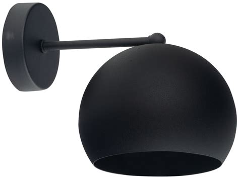 Lampa Ścienna Kinkiet Metalowa Kula Czarna ShopLamp pl