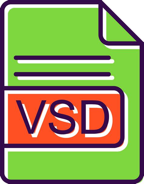 Vsd File Format Filled Design Icon 44056263 Vector Art At Vecteezy