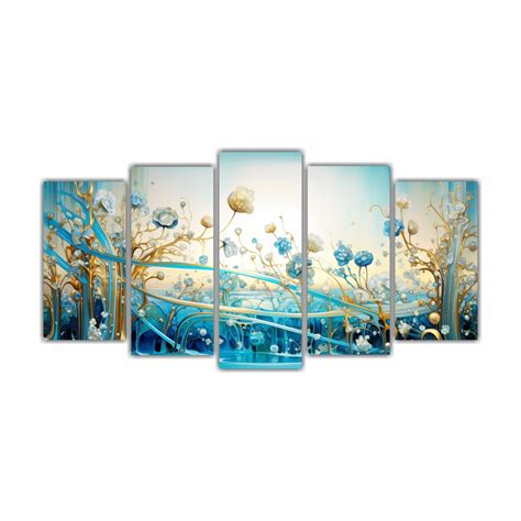 Cuadro Decorativo Horizontal En Colores Vibrantes Y Dorados DecoCuadros