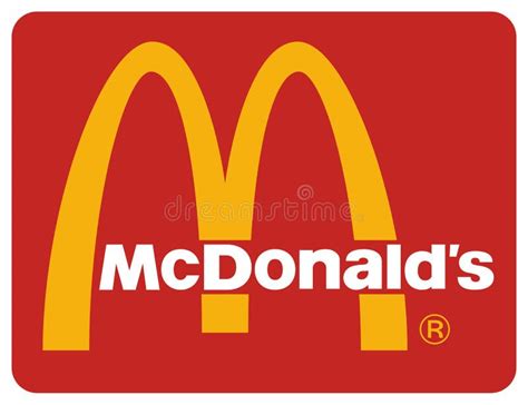 Logo Of Mcdonald`s On A Stand Against Cloudy Sky Editorial 3d