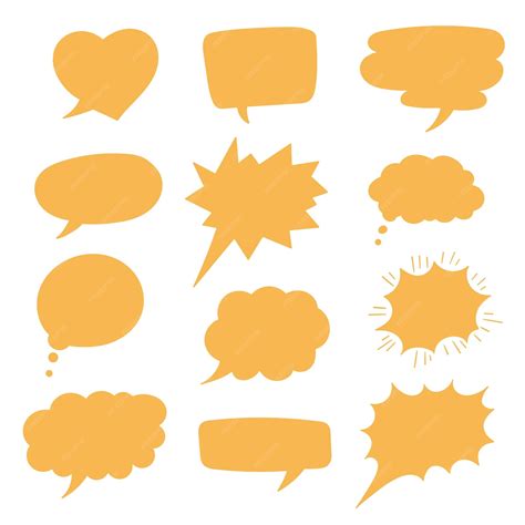 Premium Vector | Handdrawn speech bubble vector set
